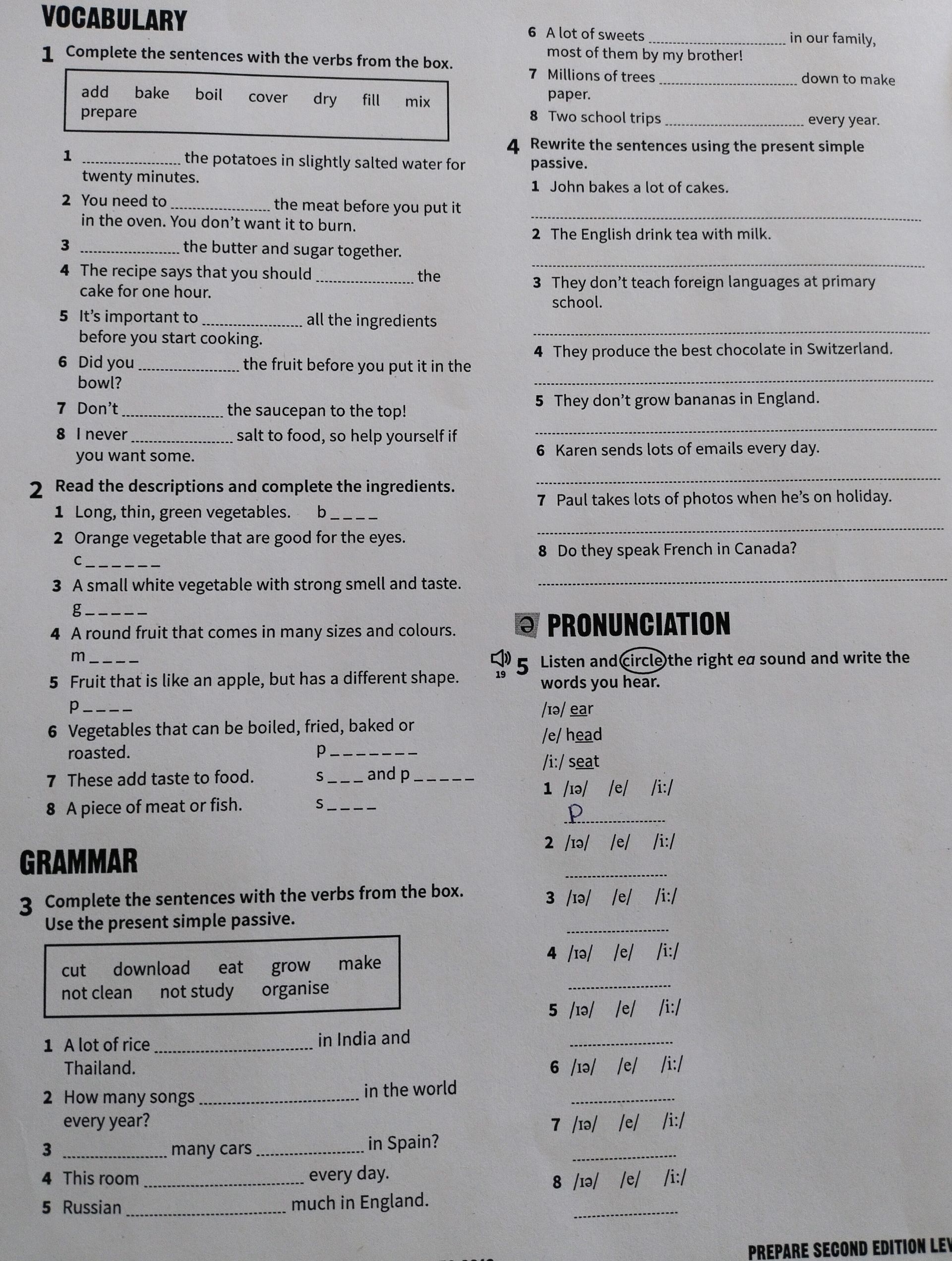 1 Complete the sentences with the verbs from | StudyX