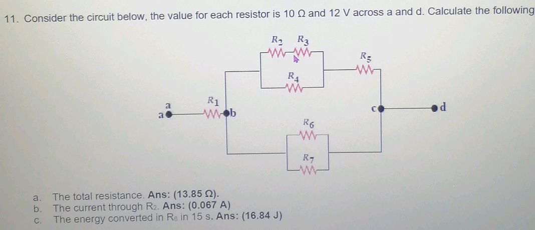 11. Consider the circuit below, the value | StudyX