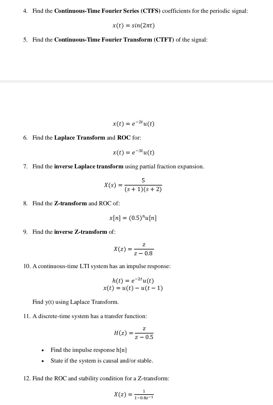 4. Find the Continuous-Time Fourier Series | StudyX