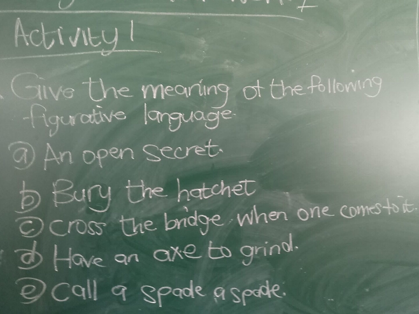 Give the meaning of the following figurative | StudyX