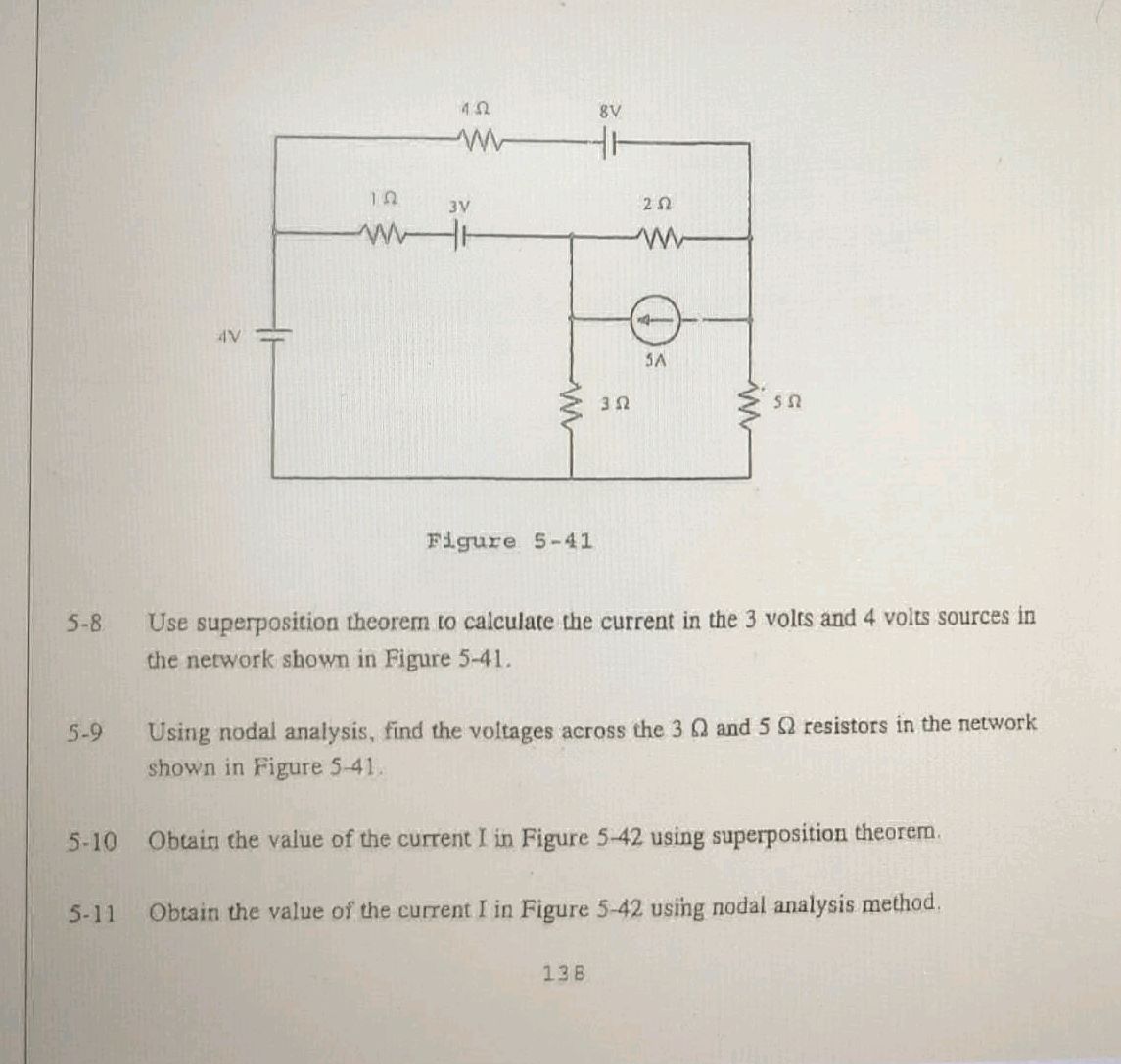 Use superposition theorem to calculate the | StudyX