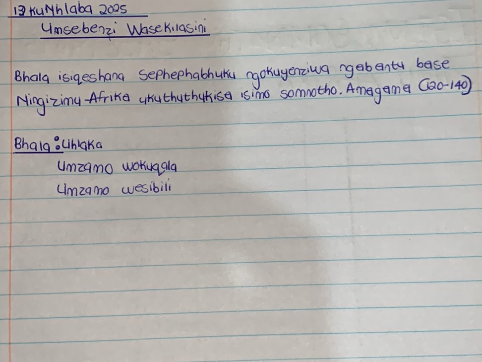 Bhala isiqeshana Sephephabhuku ngokuyenziwa | StudyX