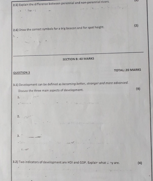 2.5) Explain the difference between | StudyX