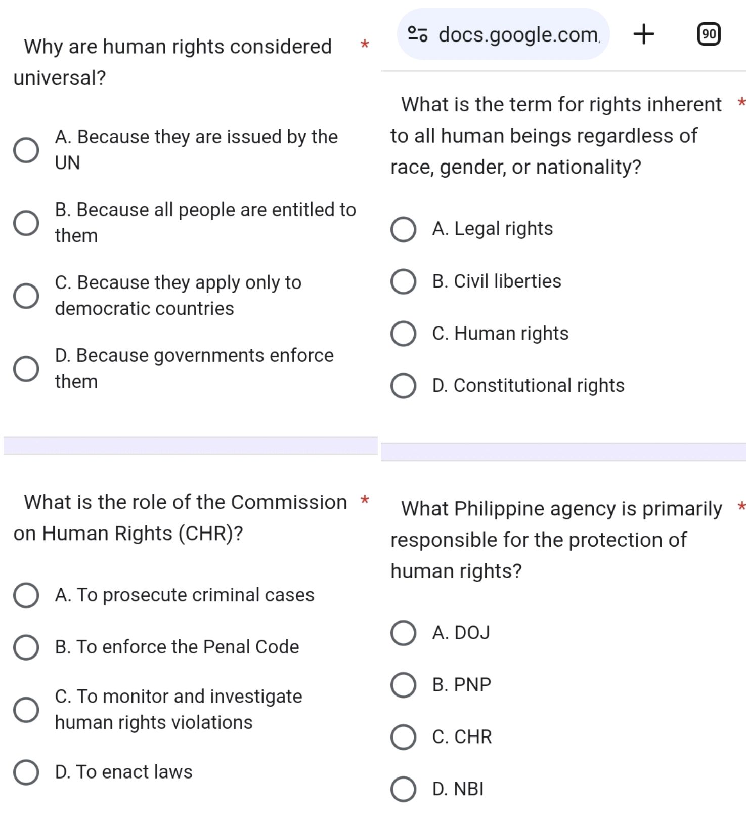 Why are human rights considered universal? | StudyX