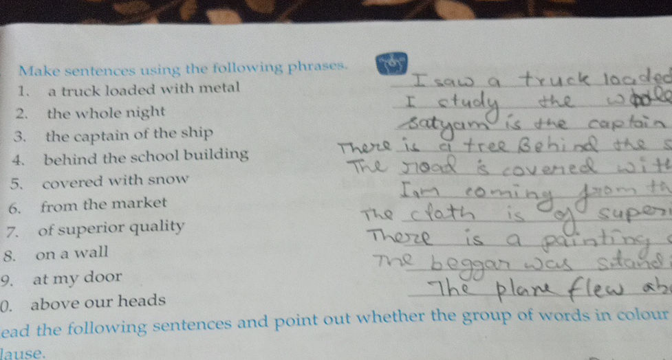 Make sentences using the following phrases. | StudyX