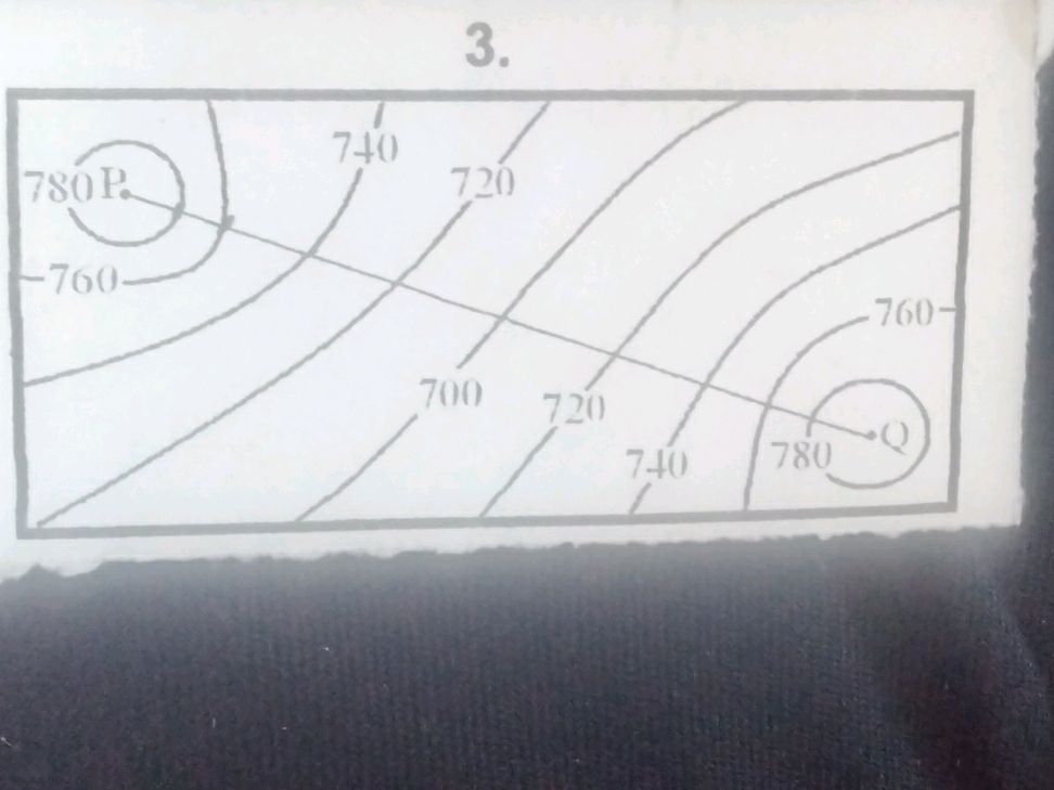 3. The image shows a contour map with | StudyX