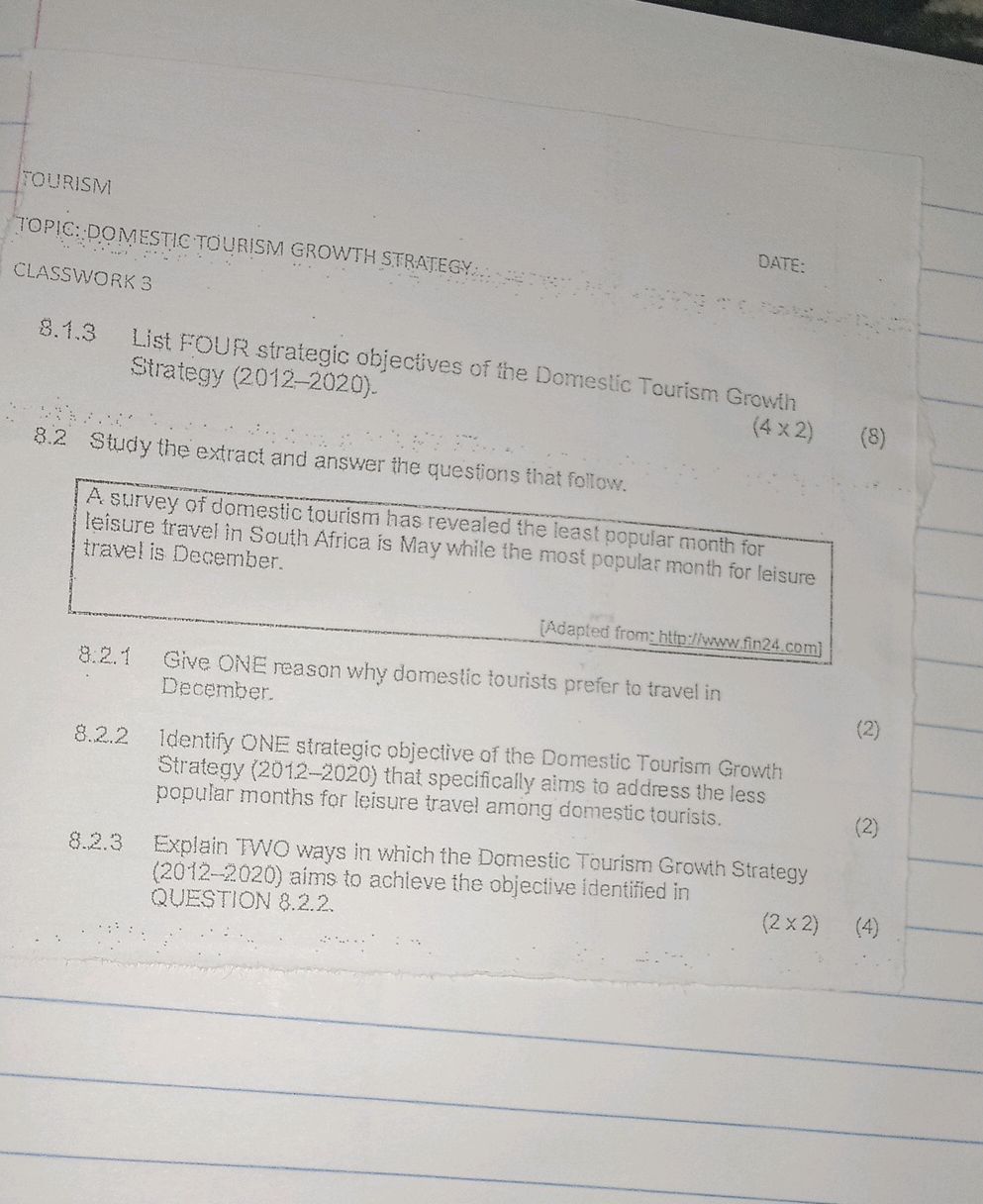 8.1.3 List FOUR strategic objectives of the | StudyX
