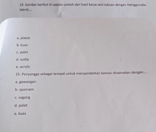 14. Gambar berikut ini adalah contoh dari | StudyX