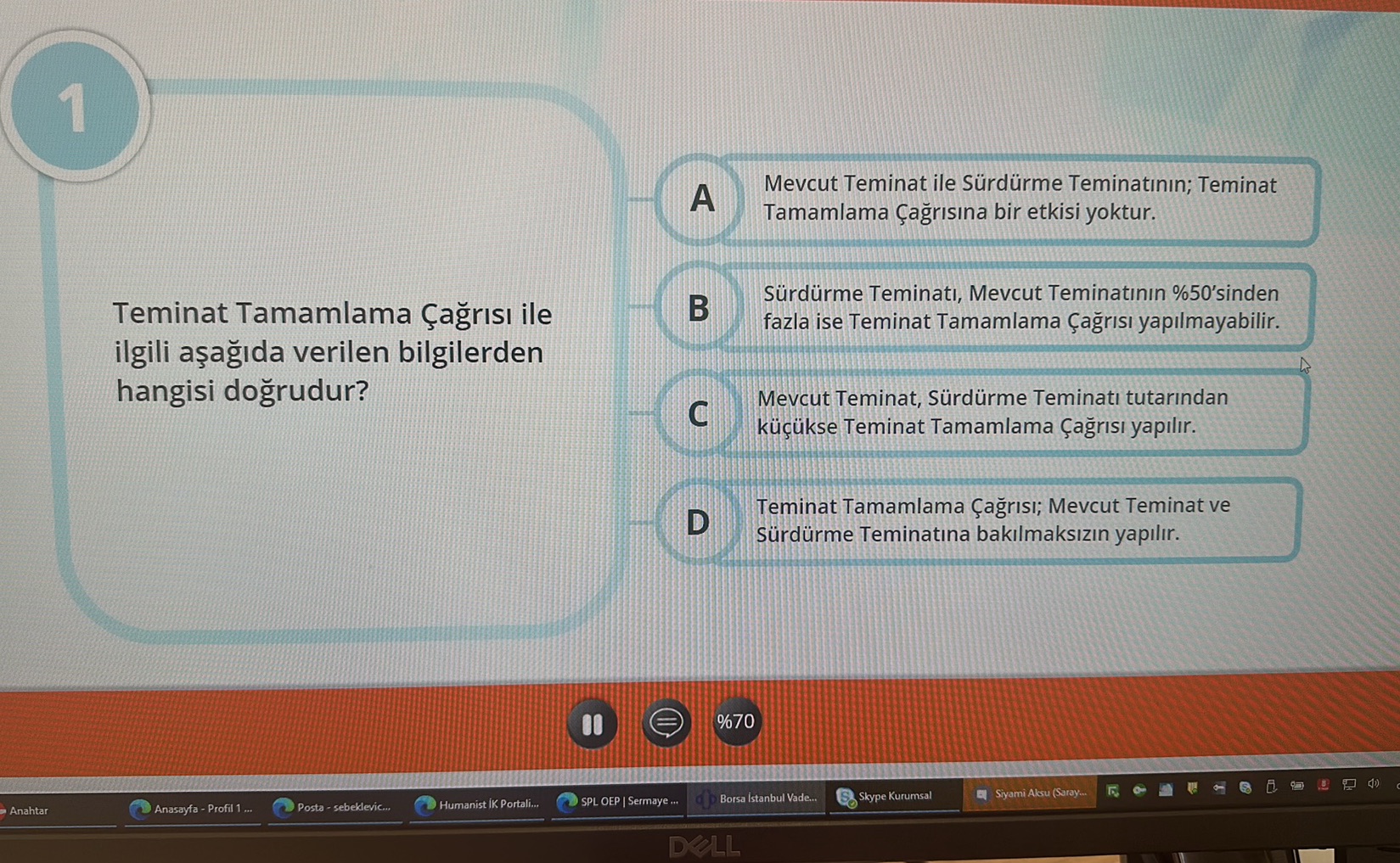 Teminat Tamamlama Çağrısı ile ilgili aşağıda | StudyX