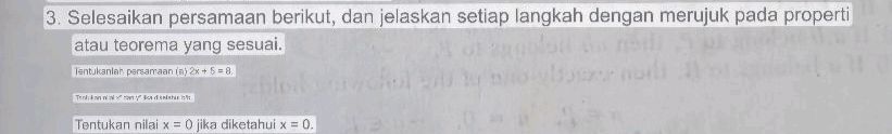 3. Selesaikan persamaan berikut, dan | StudyX
