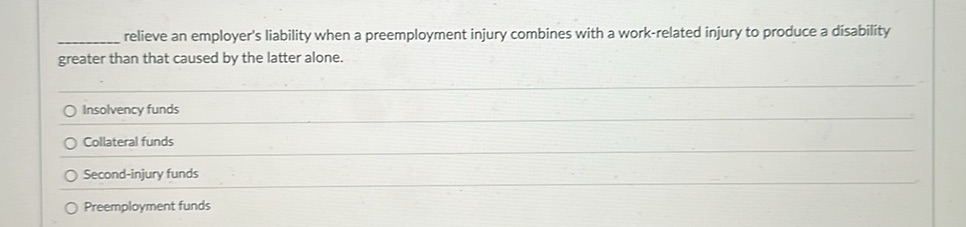 relieve an employer's liability when | StudyX