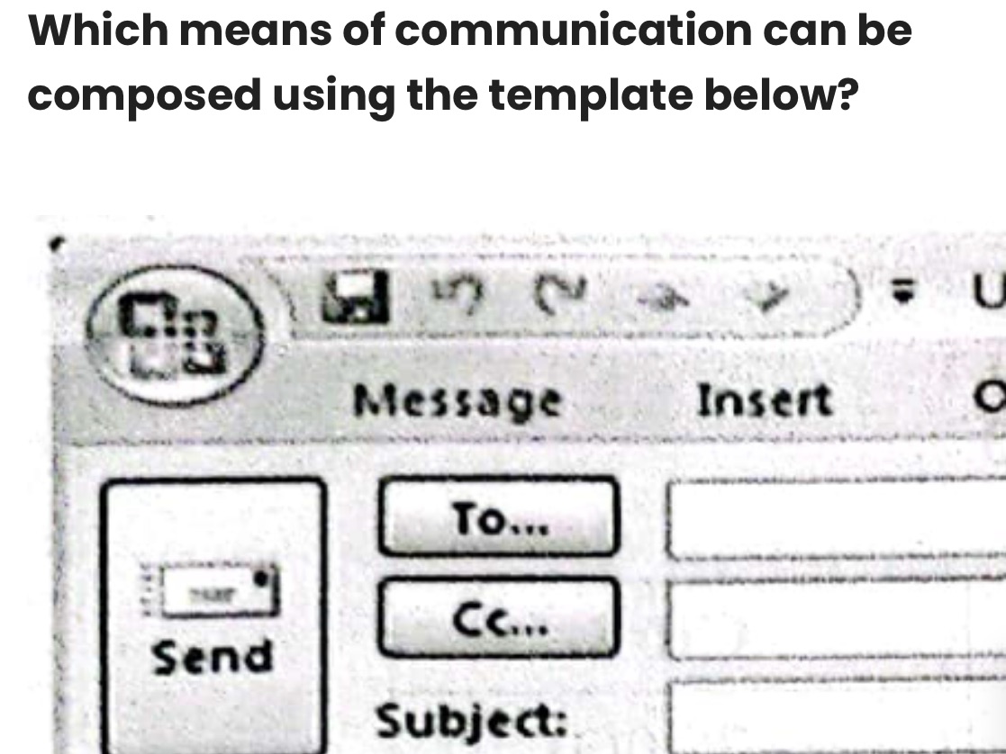 Which means of communication can be composed | StudyX