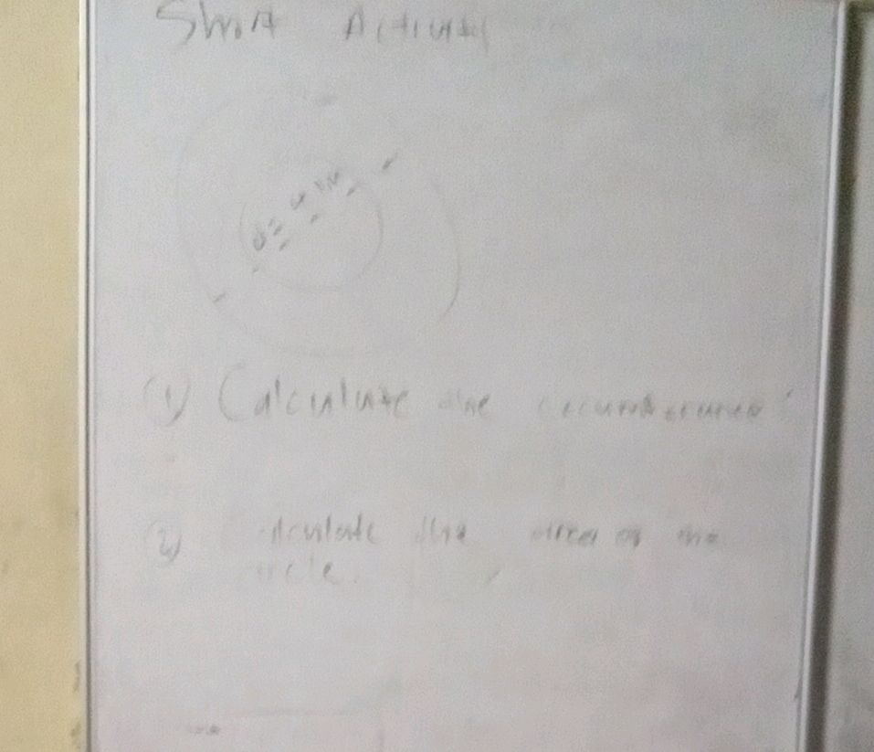 (1) Calculate the circumference (2) | StudyX