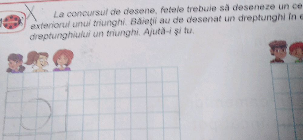 La concursul de desene, fetele trebuie să | StudyX