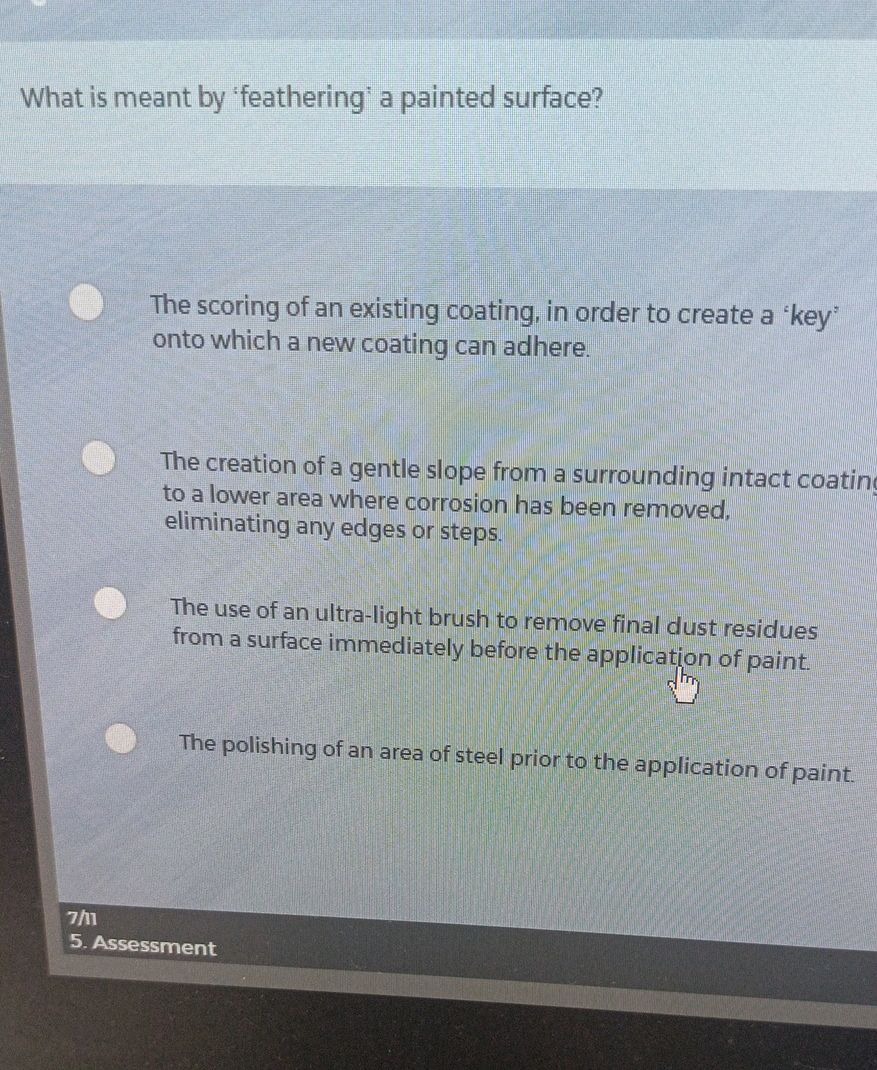 What is meant by 'feathering' a painted | StudyX