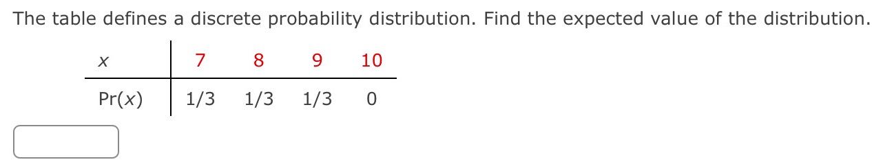 The table defines a discrete probability | StudyX