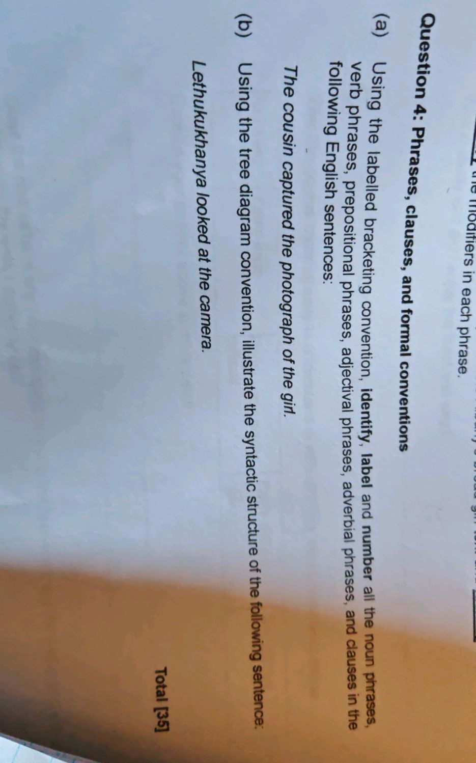 (a) Using the labelled bracketing | StudyX