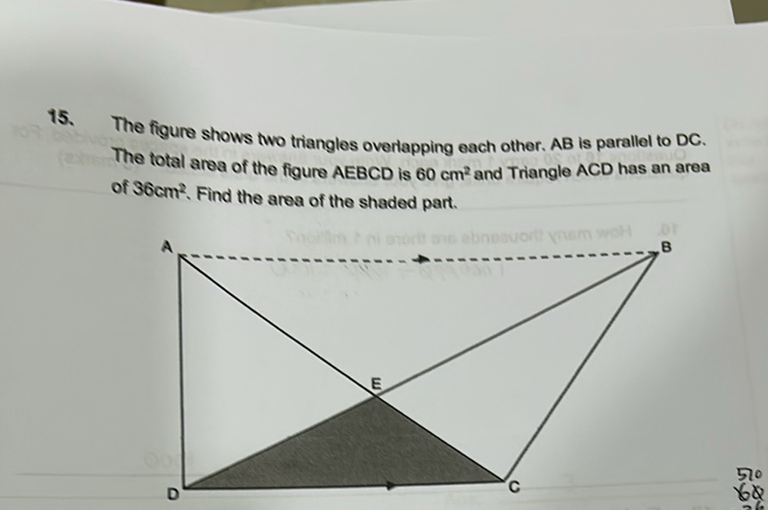 15. The figure shows two triangles | StudyX