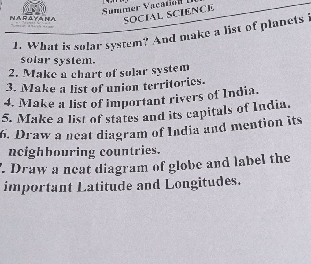 1. What is solar system? And make a list of | StudyX
