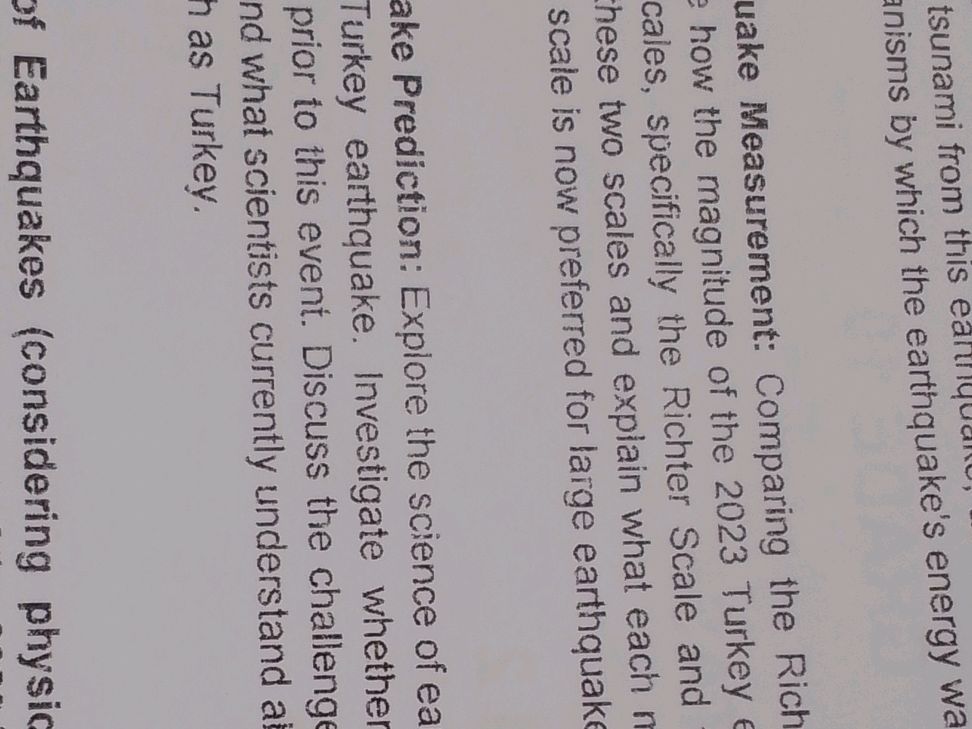 Quake Measurement: Comparing the Richter | StudyX