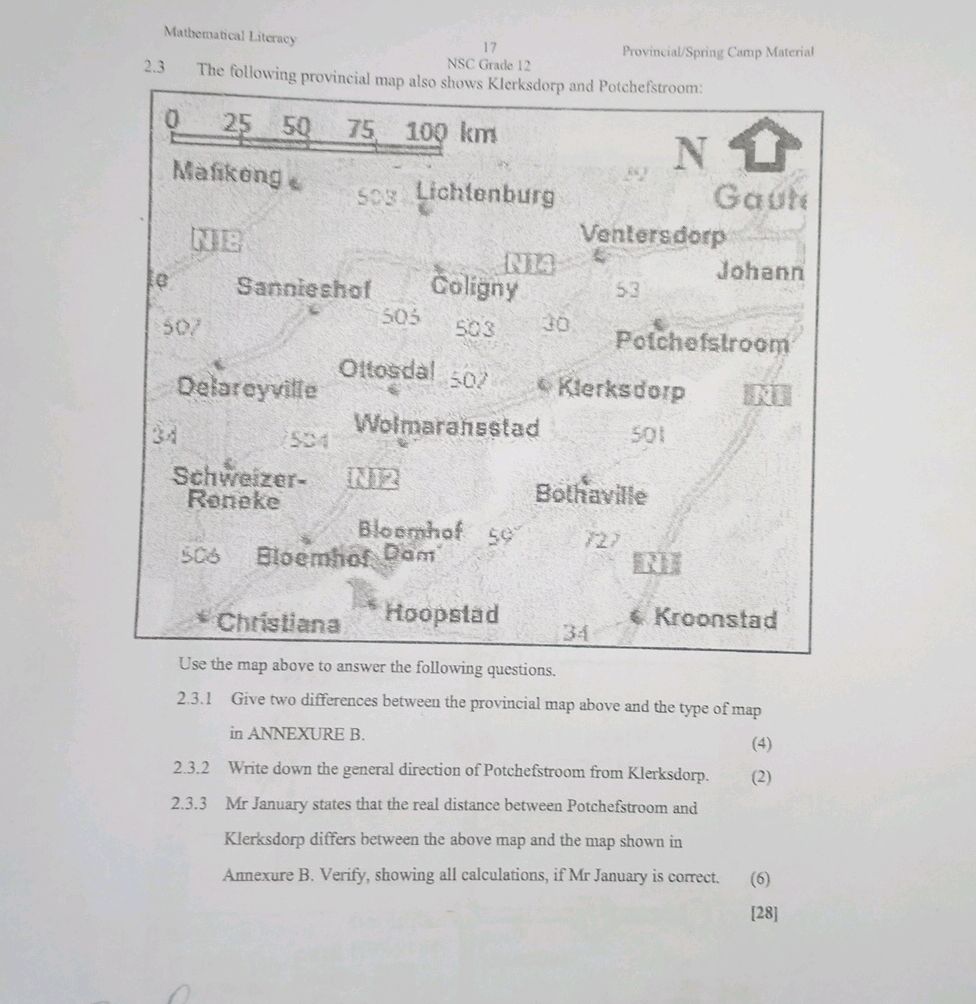 The following provincial map also shows | StudyX