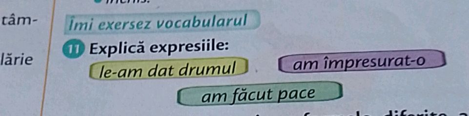 11 Explică expresiile: le-am dat drumul am | StudyX