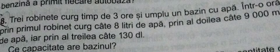 Trei robinete curg timp de 3 ore și umplu un | StudyX
