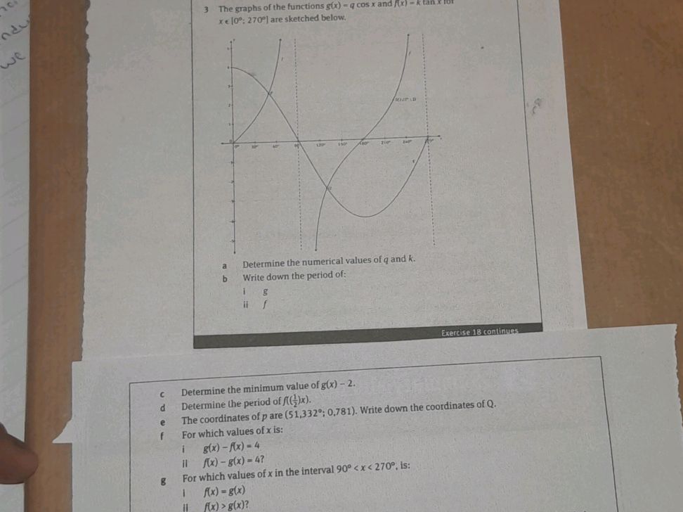 3 The graphs of the functions $g(x) = q | StudyX