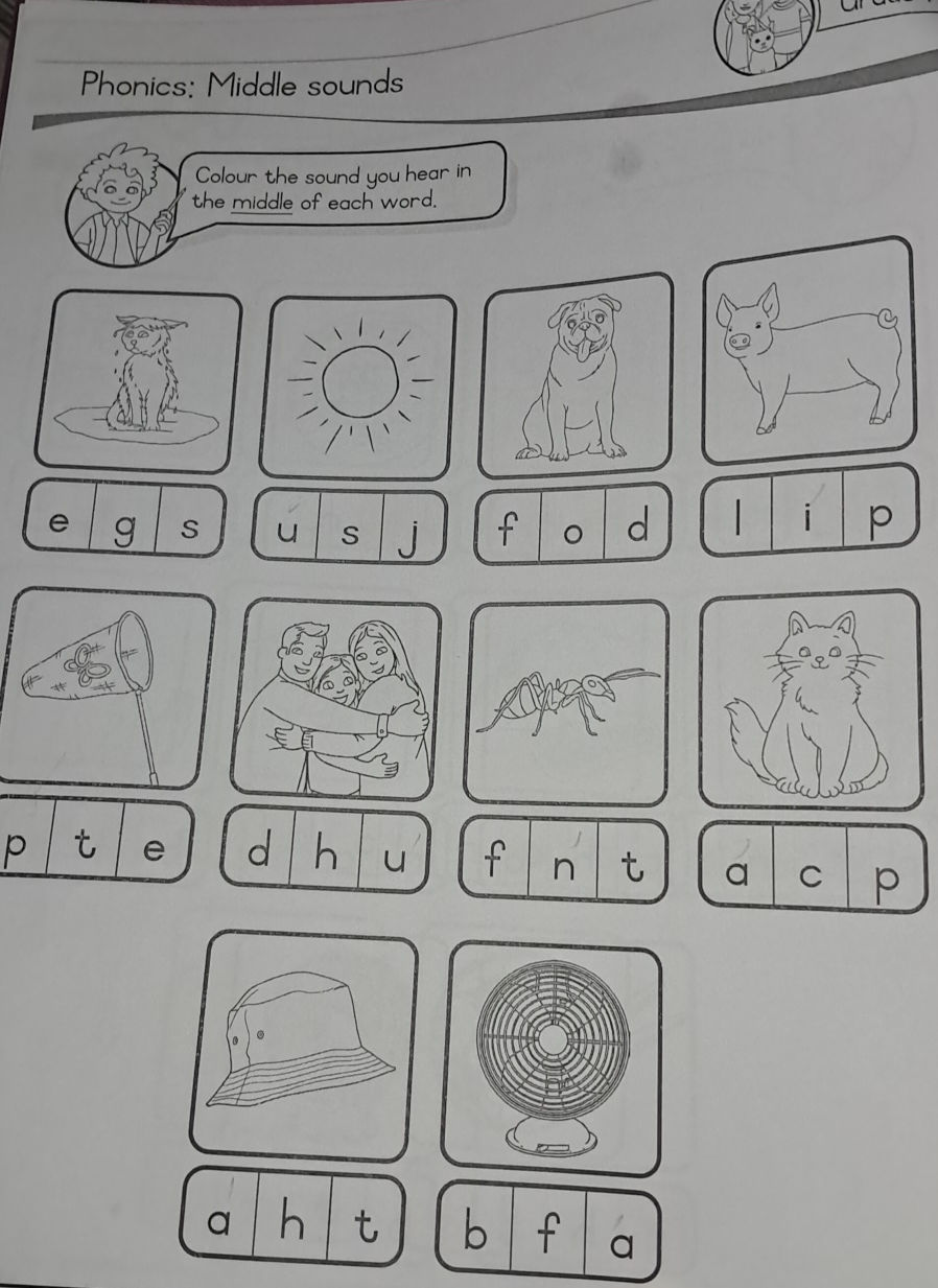 Colour the sound you hear in the middle of | StudyX