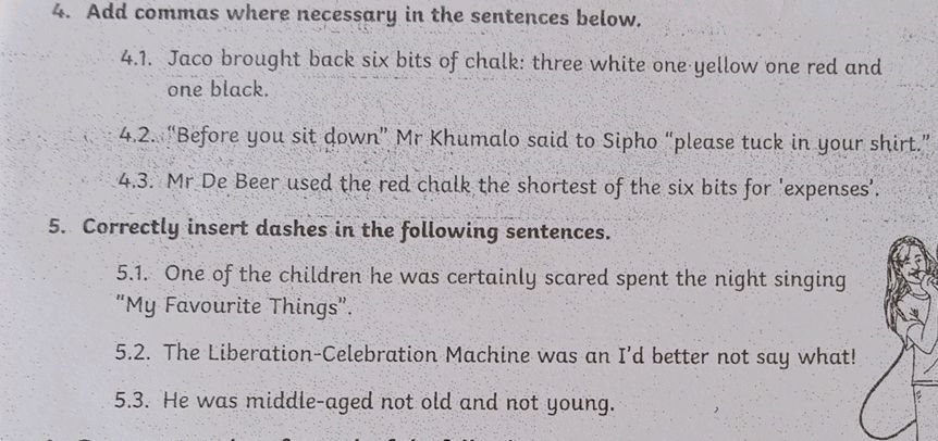 4. Add commas where necessary in the | StudyX