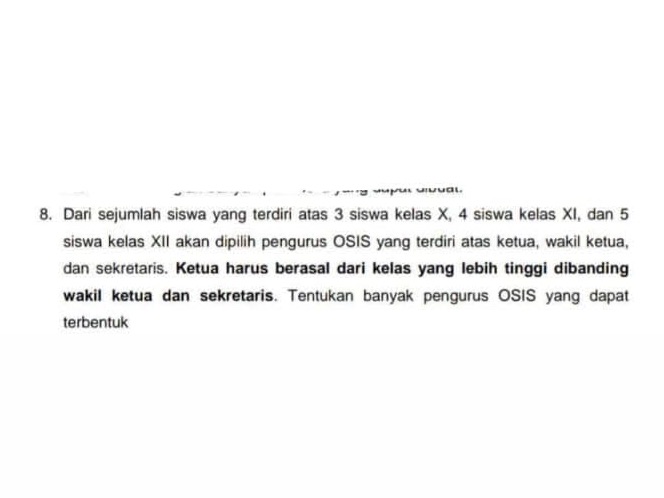 8. Dari sejumlah siswa yang terdiri atas 3 | StudyX