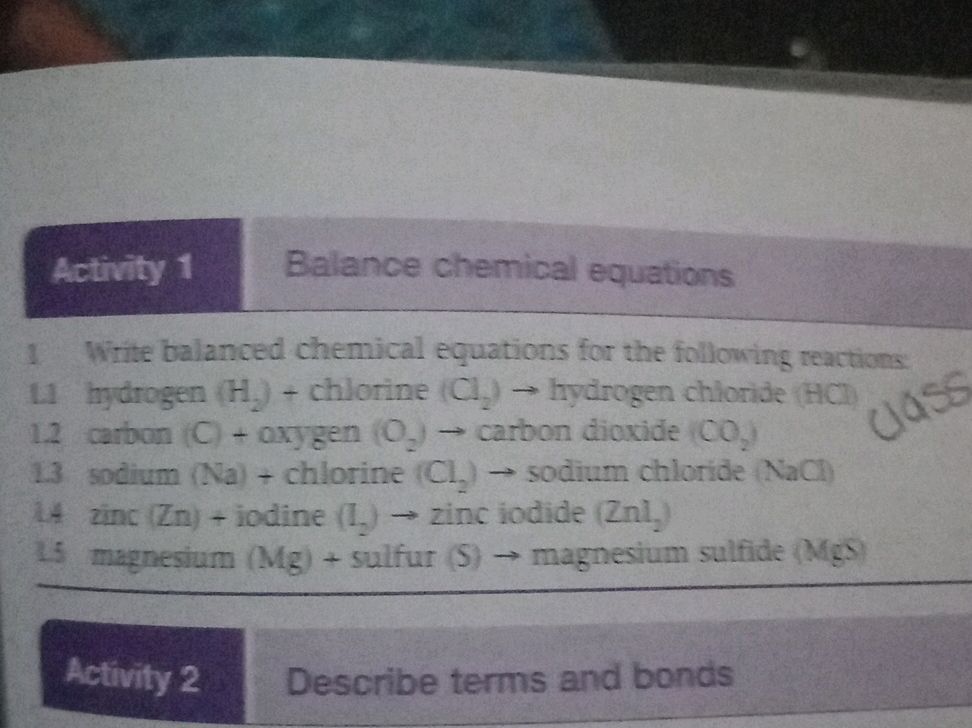 1 Write balanced chemical equations for the | StudyX