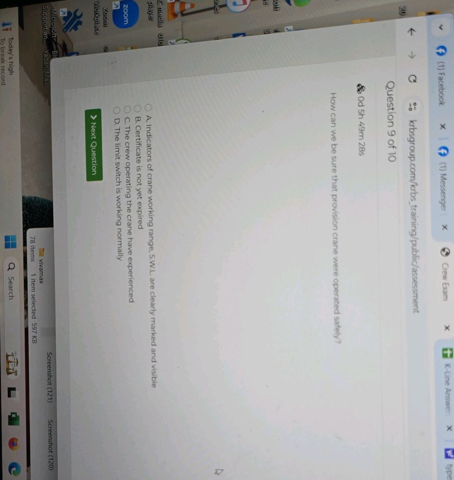 How can we be sure that provision crane were | StudyX