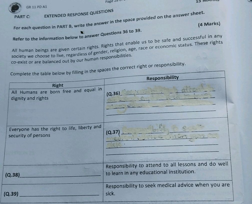 Complete the table below by filling in the | StudyX