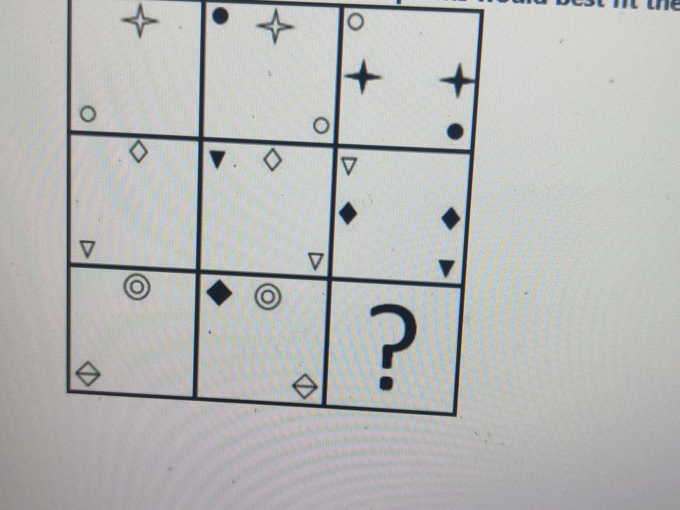 The image presents a 3x3 grid with various | StudyX