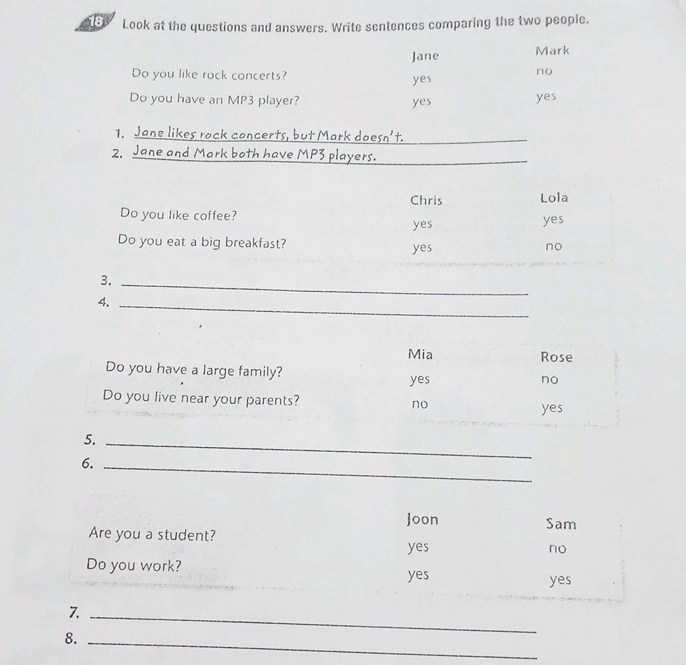 Look at the questions and answers. Write | StudyX