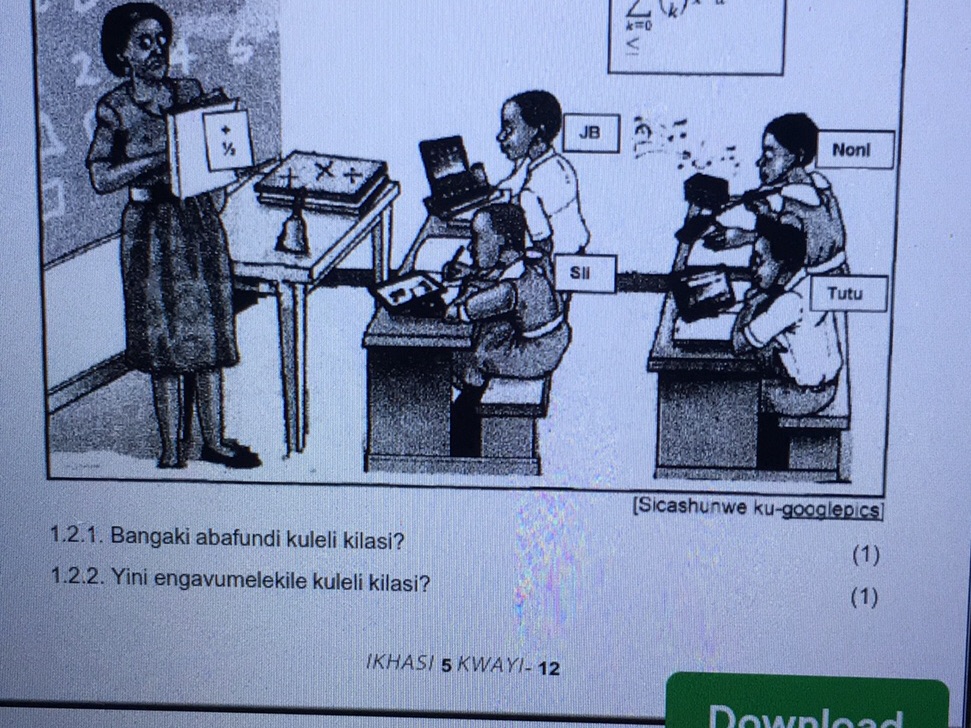 1.2.1. Bangaki abafundi kuleli kilasi? | StudyX