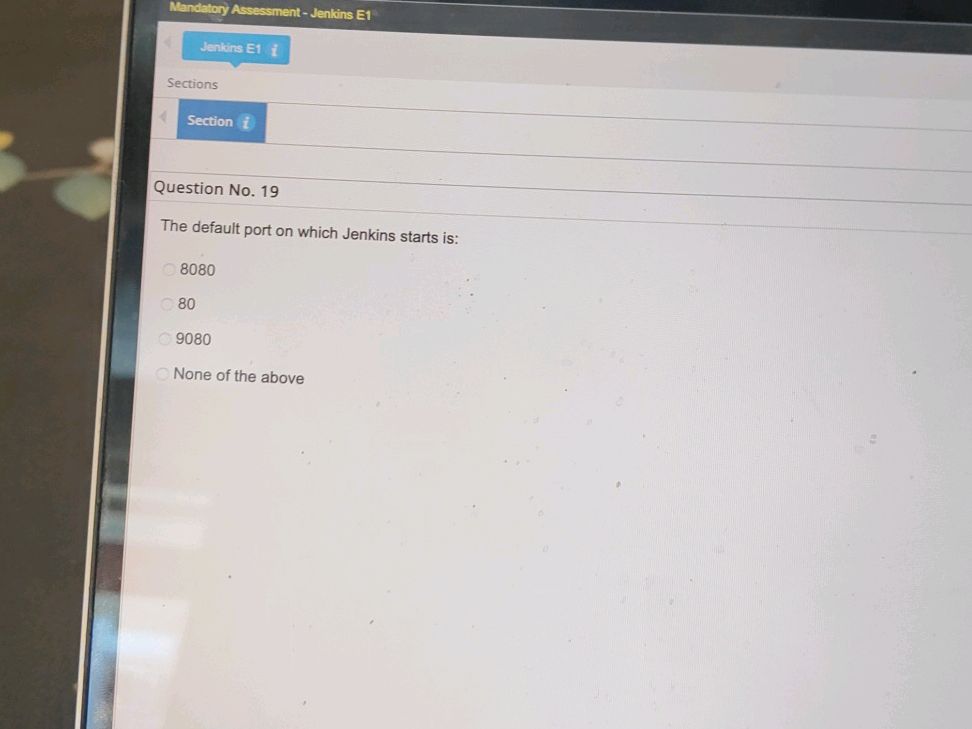Question No. 19 The default port on which | StudyX