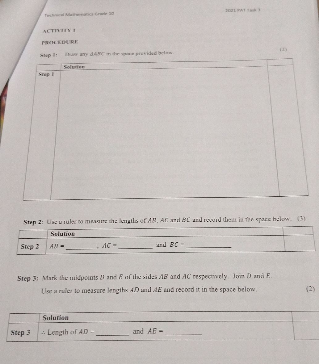 Step 1: Draw any $ ABC$ in the space | StudyX