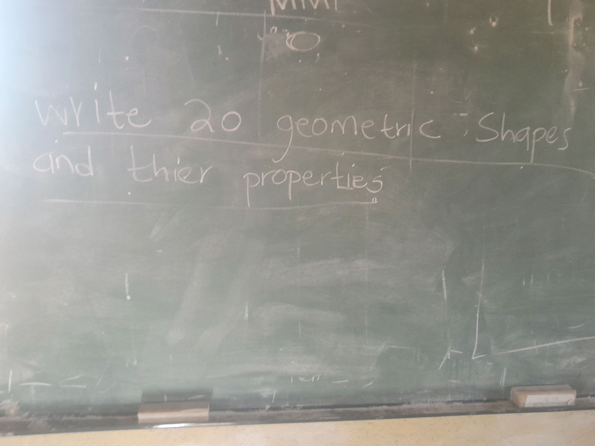 Write 20 geometric shapes and their | StudyX