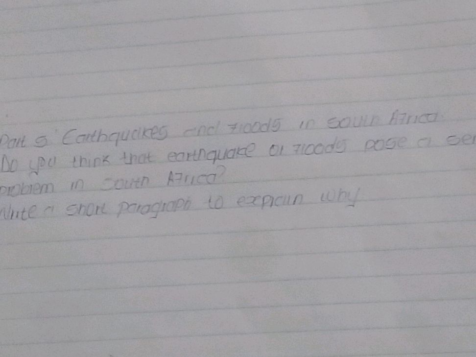 Part 5 Earthquakes and floods in south | StudyX