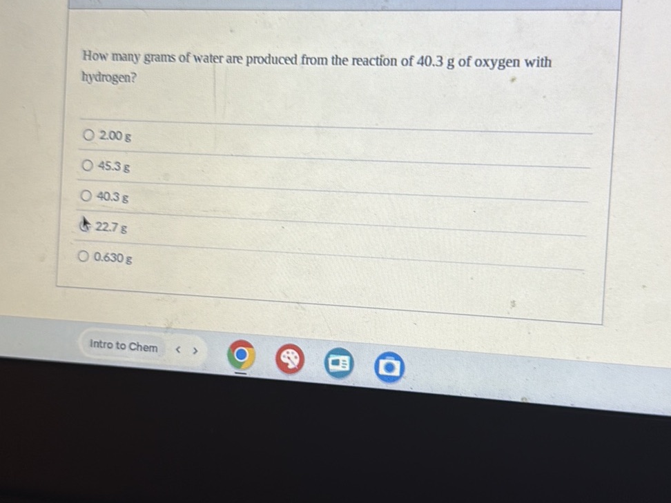 How many grams of water are produced from | StudyX