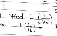 Find L(1/sqrt(E)) | StudyX