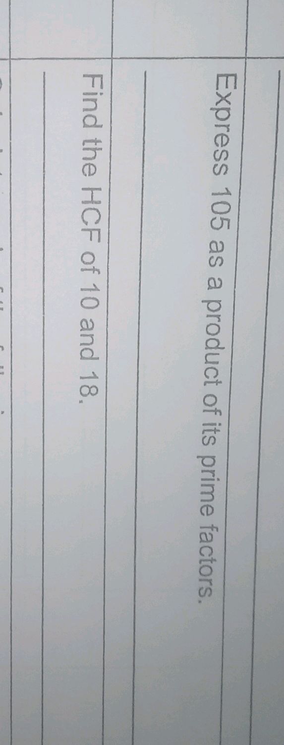 Express 105 as a product of its prime | StudyX