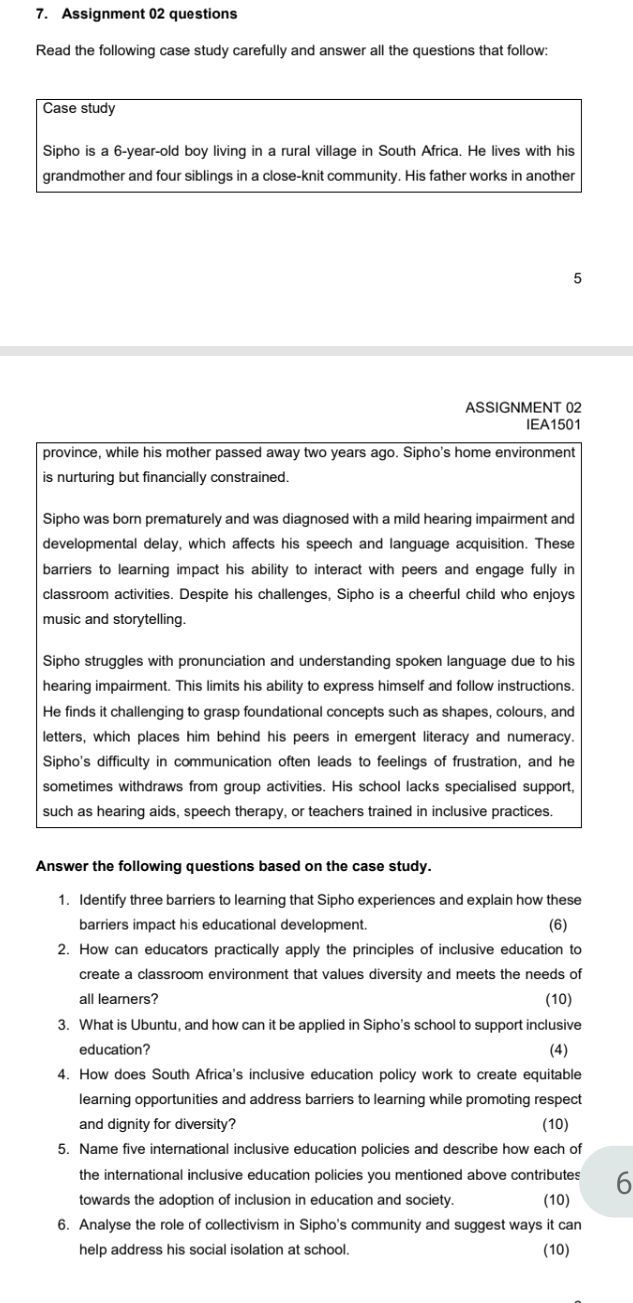 7. Assignment 02 questions Read the | StudyX
