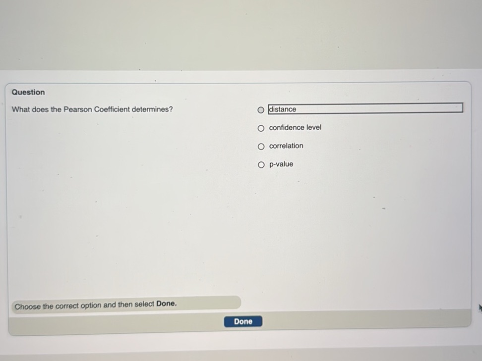What does the Pearson Coefficient | StudyX