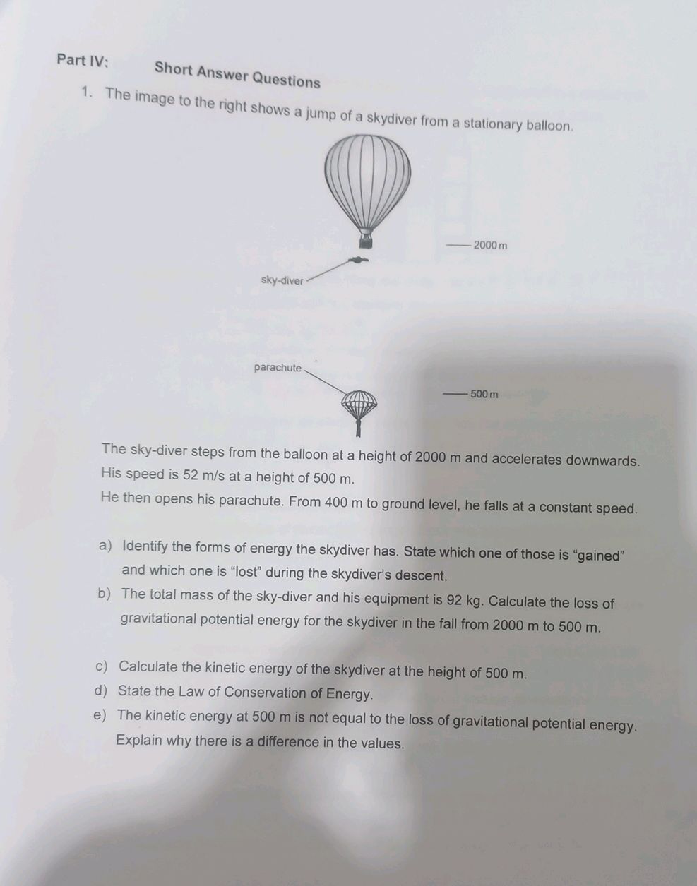 1. The image to the right shows a jump of a | StudyX