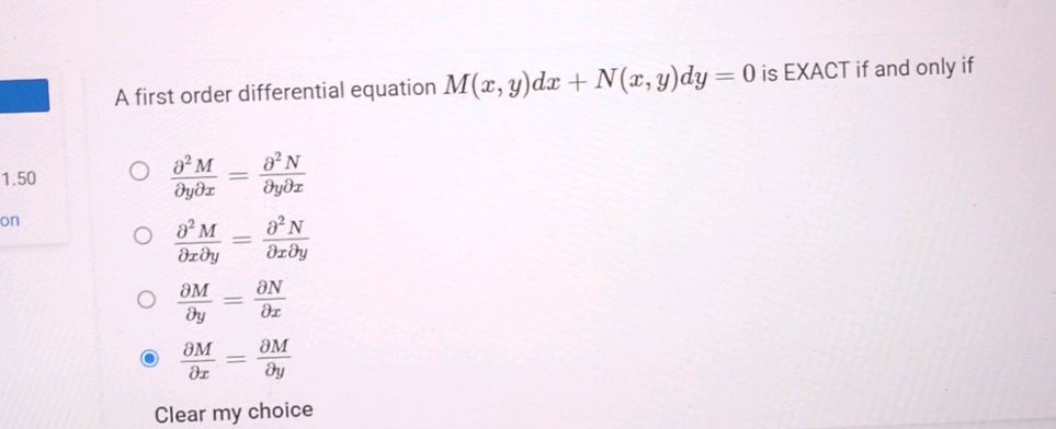 A first order differential equation | StudyX