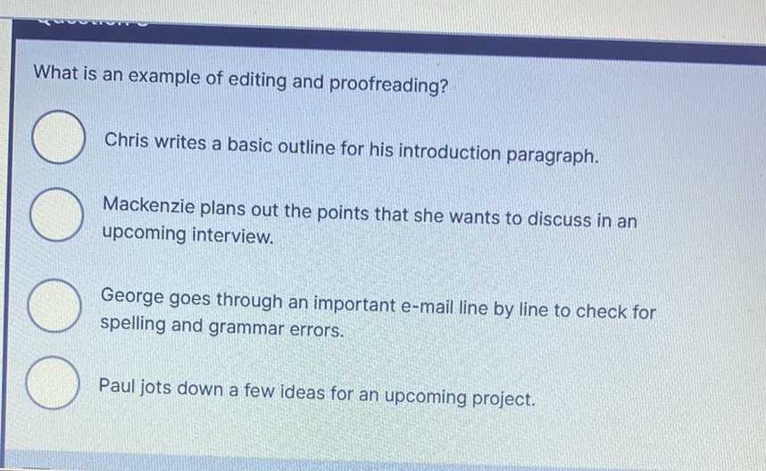 What is an example of editing and | StudyX