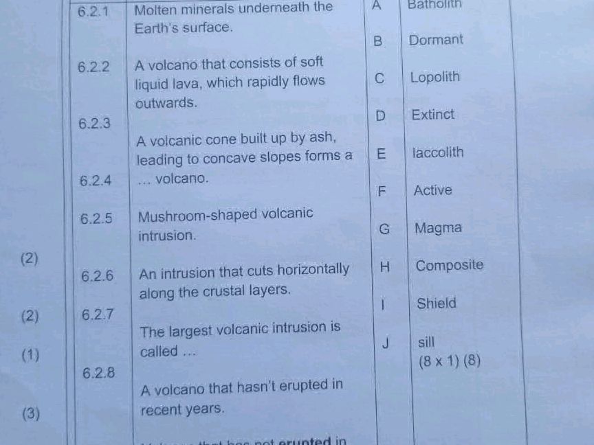 Match the descriptions in the left column | StudyX